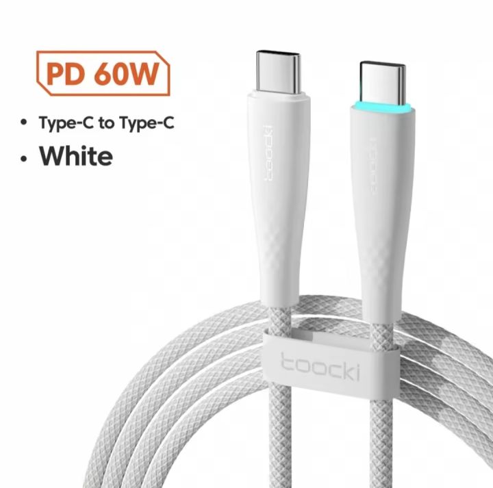 Toocki 60W USB Type C PD Cable 60W Fast Charging Wire USB C Charger ...