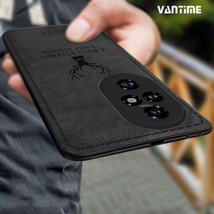 Vantime for Honor 200 Pro 5G Case Hybrid Fabric Texture Patterned Cover ...