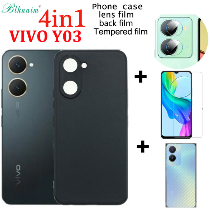 BLKNAIM 4in1 For VIVO Y03 Phone Case Soft Silicone Phone Case+Ceramic ...