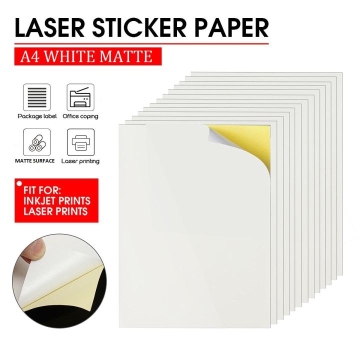 Matte A4 size sticker paper Pack of 20 , 50 & 100 Sheets | Daraz.com.bd