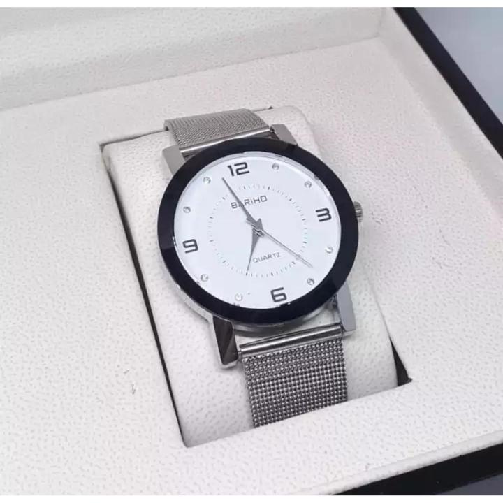 BARIHO Casual Luxury Stainless Steel Band Quartz Analog Wrist Watch ...
