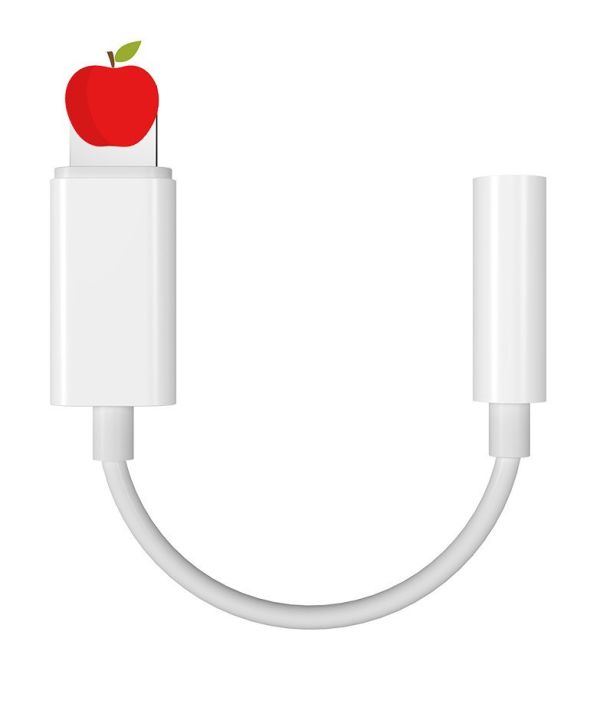 The earphone adapter cable is suitable for Apple mobile phone adapter 2 ...