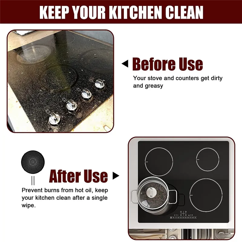 Silicone Splatter Screen-Multi Use Guard and Strainer, Black 29x29cm ...