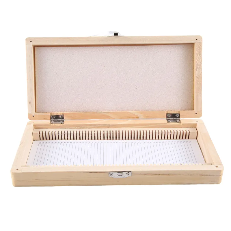Wooden Slide Storage Box, Holds 50 Slides, Microscope Slide Box Easy ...