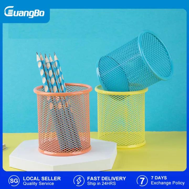 GuangBo Pen Holder Metal Round Mesh Pen Holder Office Stationery WBT25923 | Daraz.com.bd