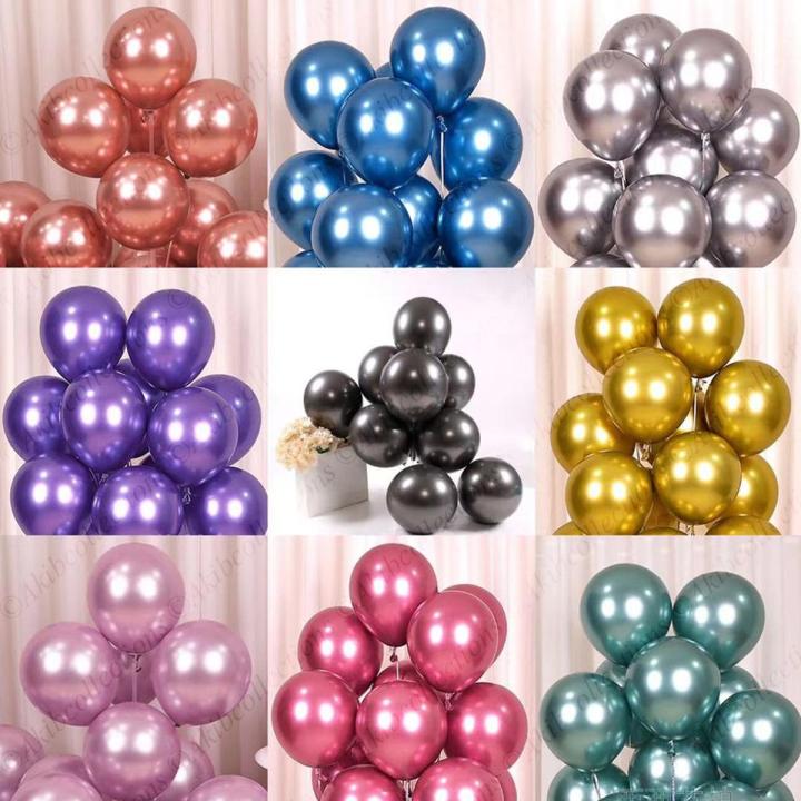 Metallic Balloon - 10 PCS (Premium Quality) | Daraz.com.bd