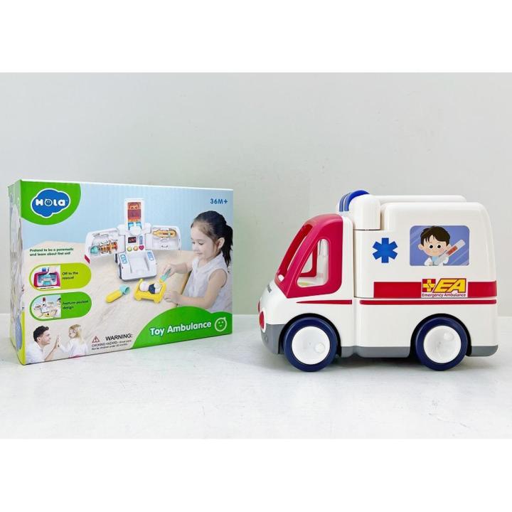 Hola Toy Ambulance Kids Early Learning Educational Plastic Role Play ...