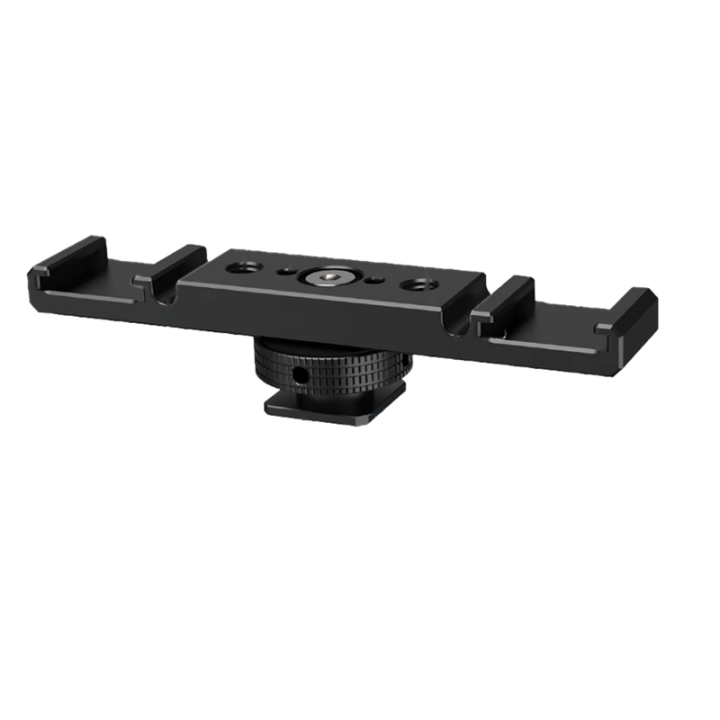 Expansion Bar Dual Cold Shoe Mount Bracket 1/4 Arca for Canon Sony DSLR ...