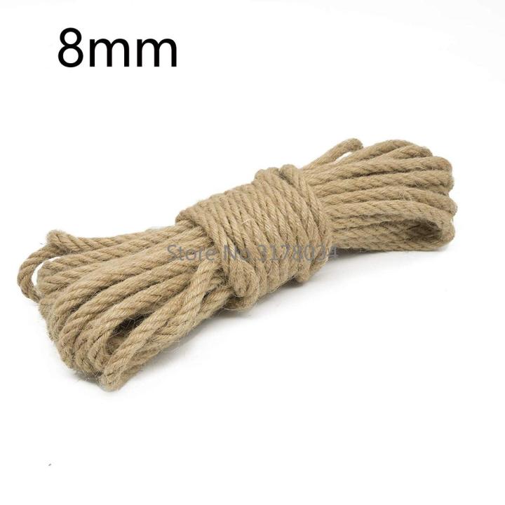 8Mm Thick Jute Hemp Rope - Ideal For Various Crafting - Decorative And ...
