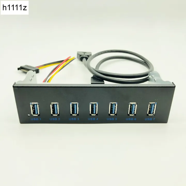 7 Port USB 3.0 Hub 5Gbs 5.25 CD-ROM Drive Bay CD ROM Front Panel for ...