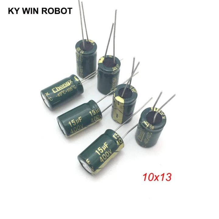 10pcs 400V 15UF electrolytic capacitors 15UF 400V 10x13mm 105C Radial ...