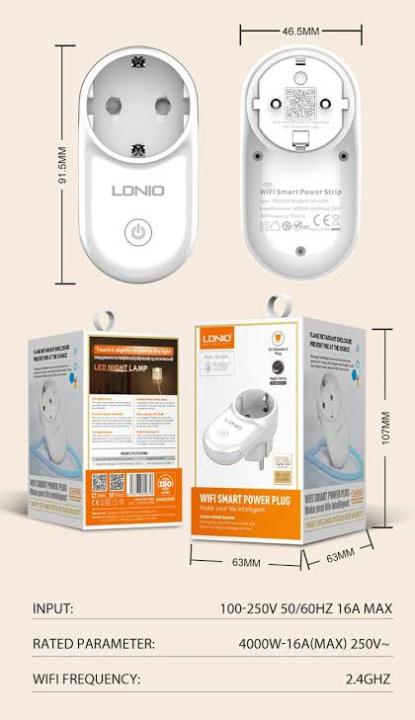 Ldnio Wi-Fi Smart Power Socket SEW1058 | Daraz.com.bd