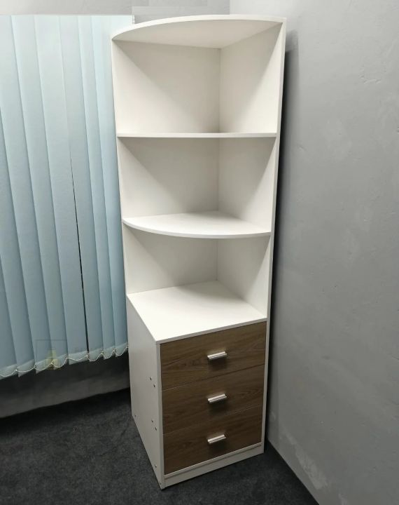 Jomidar Furniture Modern Corner Shelves With Drawer Unit, Drawer unit ...