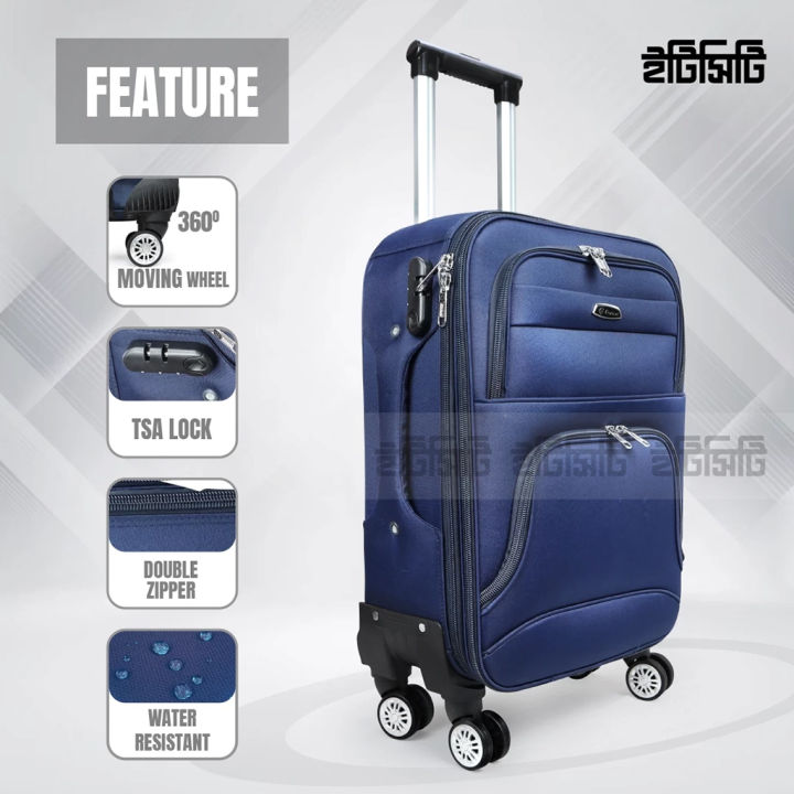 24 Inch Premium Soft Trolley Bag (Blue) - TYBG001 | Daraz.com.bd