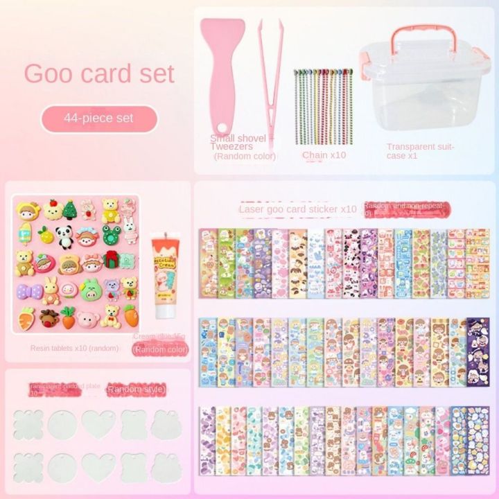 Cartoon Sticker DIY Goo Card Set Sticker Student Stationery Handmade ...