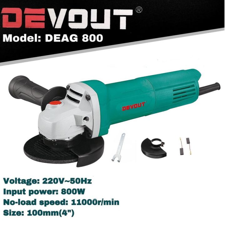 DEVOUT 4" Electric Angle Grinder 100mm 800W, Model: DEAG800 - Kings ...