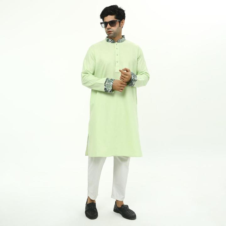 Premium Quality Light Green Color Stylish Cotton Fabric Eid Special ...