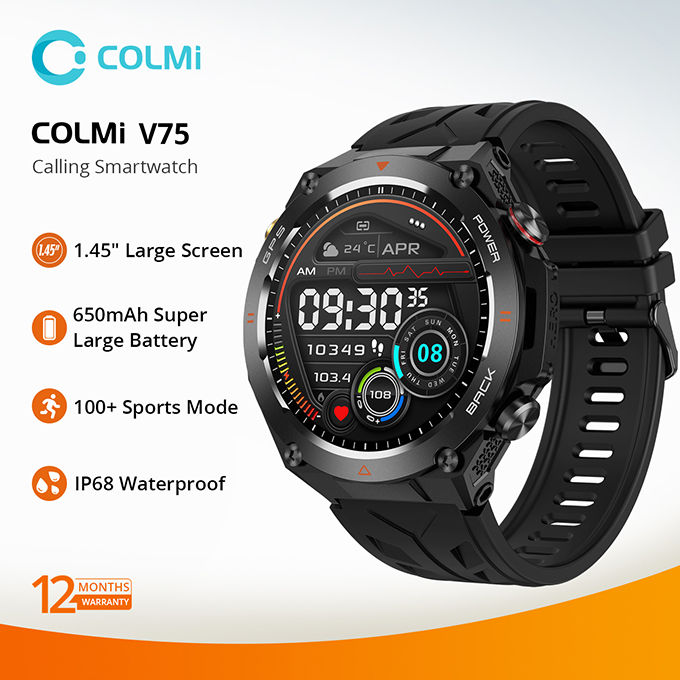 COLMI V75 Smart Watch 1.45" Ultra HD Display Compass Make Receive Phone ...