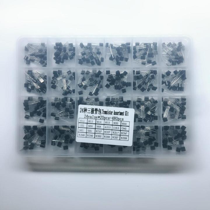 TO-92 Transistor Assorted Kit 24value 480pcs Transistors Box Pack S9012 ...