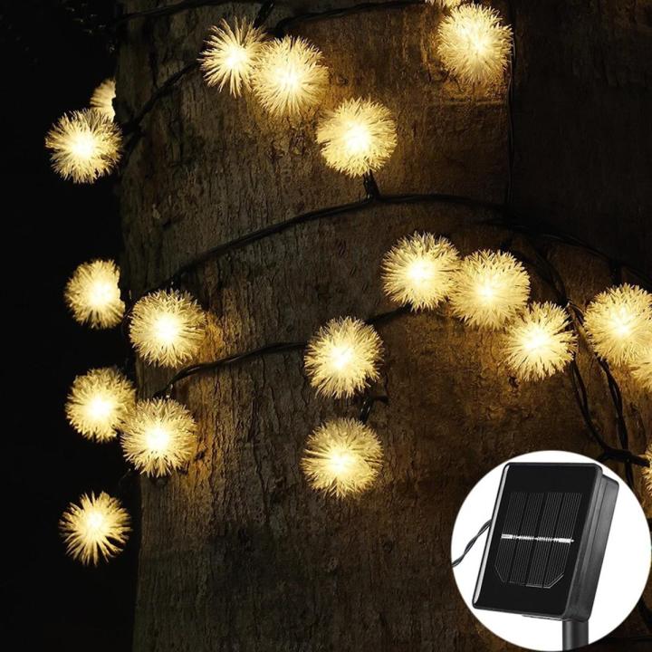 Solar Ball String Light Outdoor 5m 20 Led Waterproof Fairy Solar Lights ...