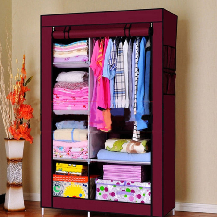 Fancy & Portable Fabric Collapsible Foldable Clothes Closet Wardrobe ...