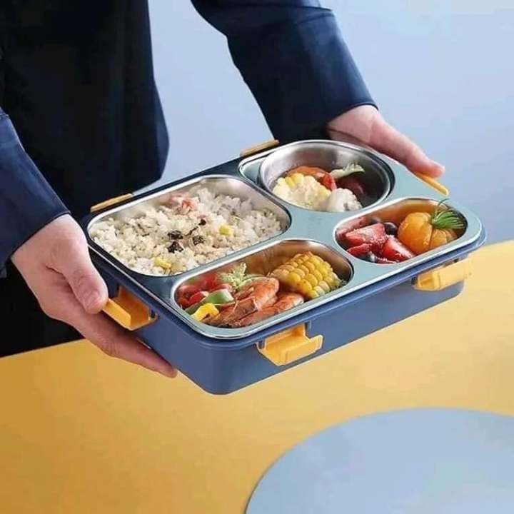 Steel and plastic lunch box collection for office 3 layers and 4 layers ...