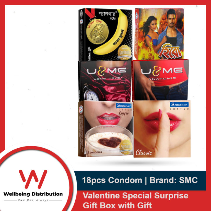 Valentine Special Box | Panther Dotted, U&Me Anatomic, Long Love, Hero, Sensation Classic ...