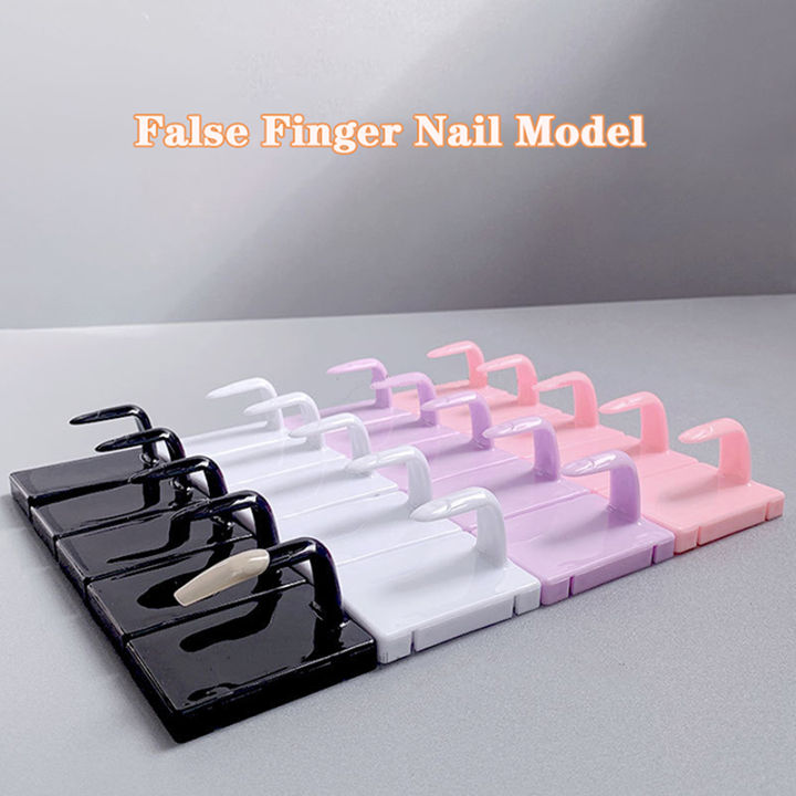 5Pcs/set False Finger Nail Model Nail Holder Practice Display Nail Art ...