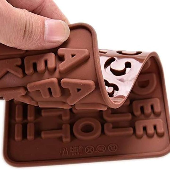Flexible ABC Alphabet Birthday Silicone Mold Candy Chocolate Mold Cake ...