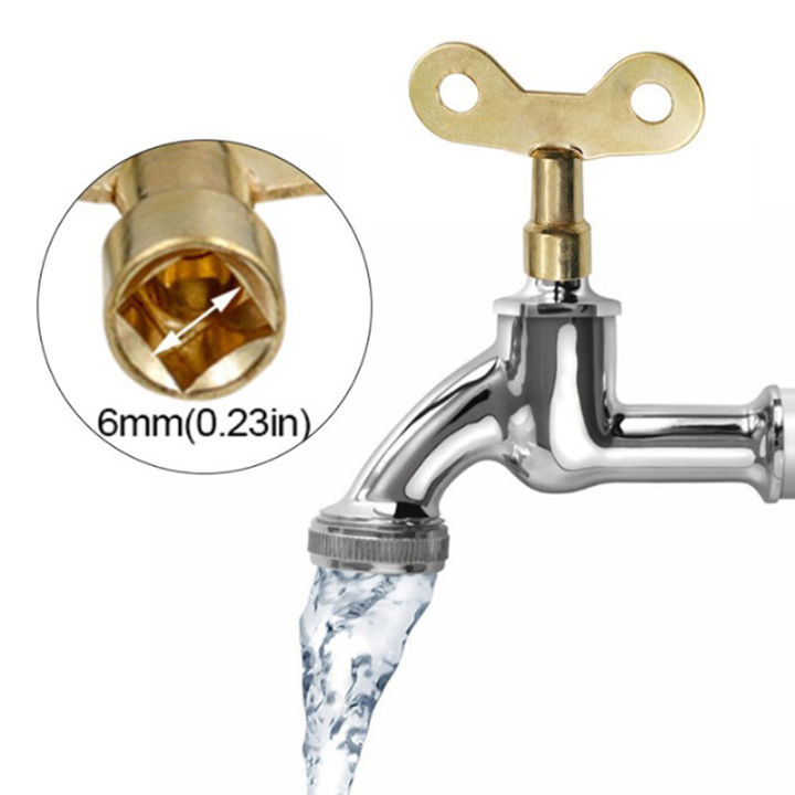 2pcs Bleed Key Square Socket Faucet Keys Water Tap Brass Radiator ...