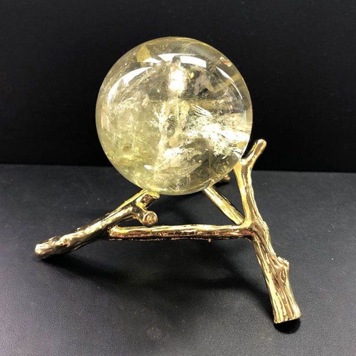 1Pc Crystal Ball Base Tree Leaf Shape Metal Holder Sphere Stone Support ...