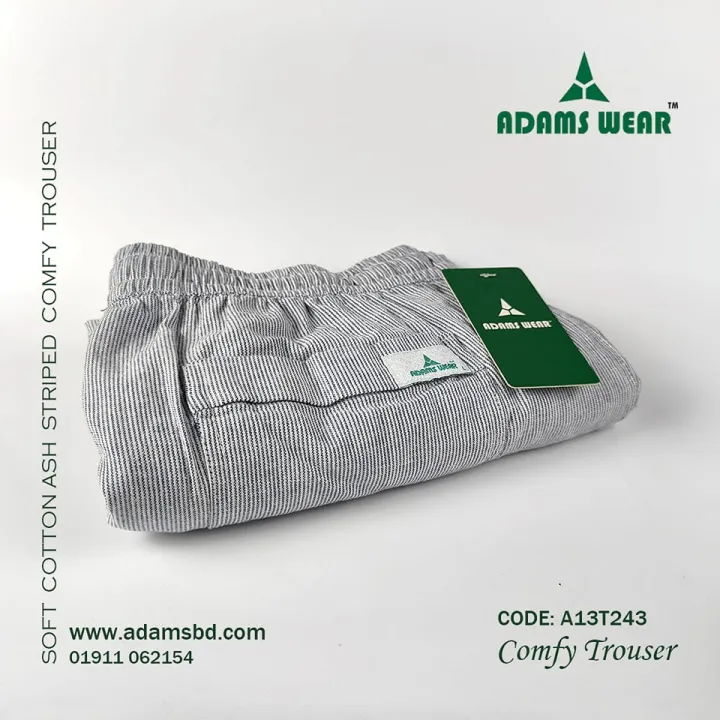 Soft Cotton Ash Stripe Comfy Trouser - Adams Wear | Daraz.com.bd