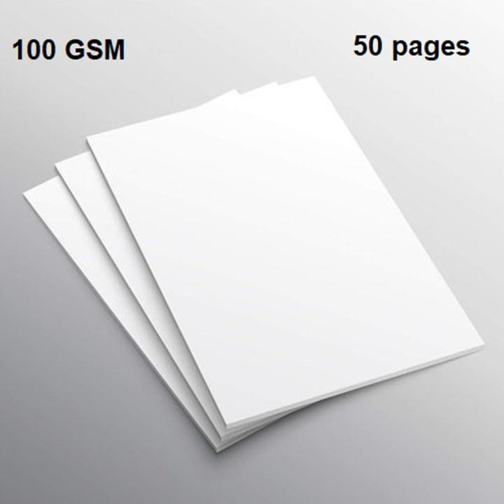 A4 Size Offset Paper 100 GSM Pack of 50 Pages | Daraz.com.bd