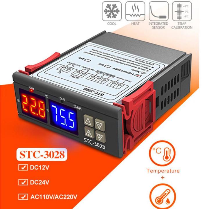 STC-3028 Digital Temperature and Humidity Controller Supply AC 220V Egg Incubator Controller ...