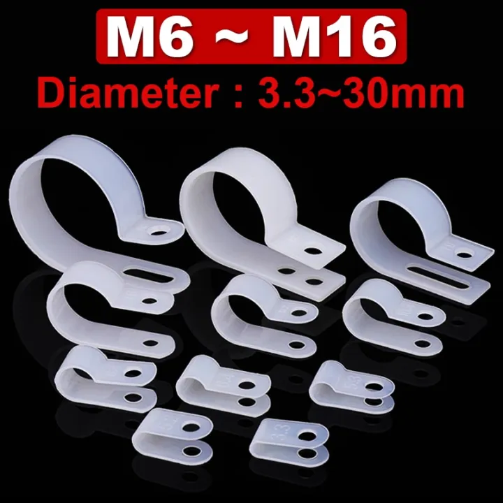 PA66 Nylon Wire Fixing Clip R-type Wire Clip U-type Wire Card UC Wire ...