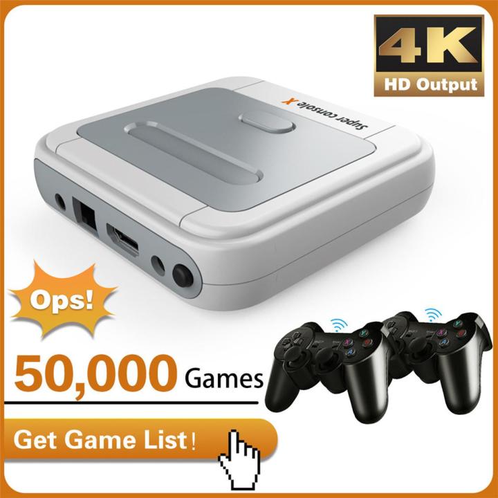 Retro Wifi Super Console X Pro 4K Hd Tv Video Game Consoles Voor PS1/Psp/N64/dc Met 50000 ...