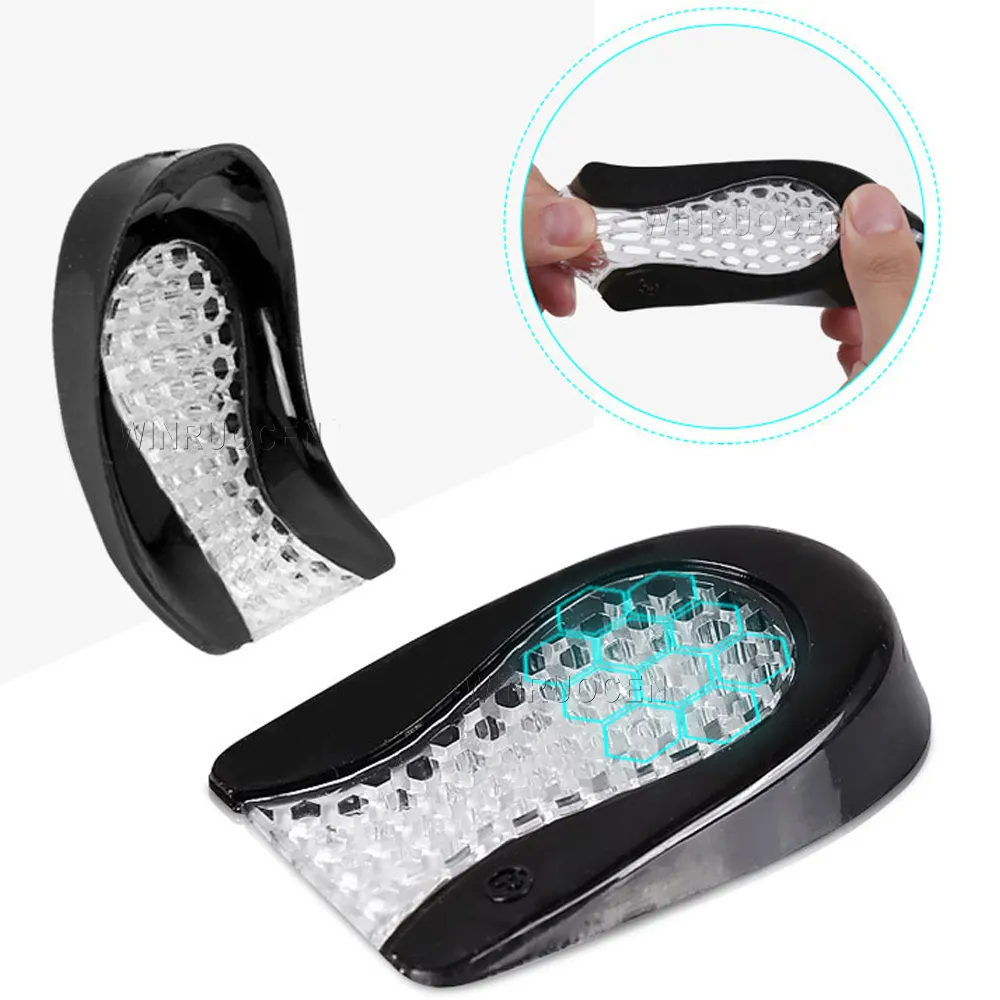 1 Pair gel insole silicone Men Women heel Cushion insoles soles relieve ...