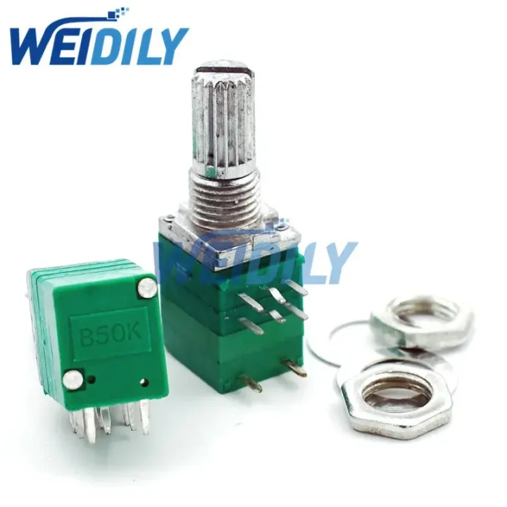5PCS 8pin RV097NS Dual Potentiometer B50K B503 With Switch Audio Power ...