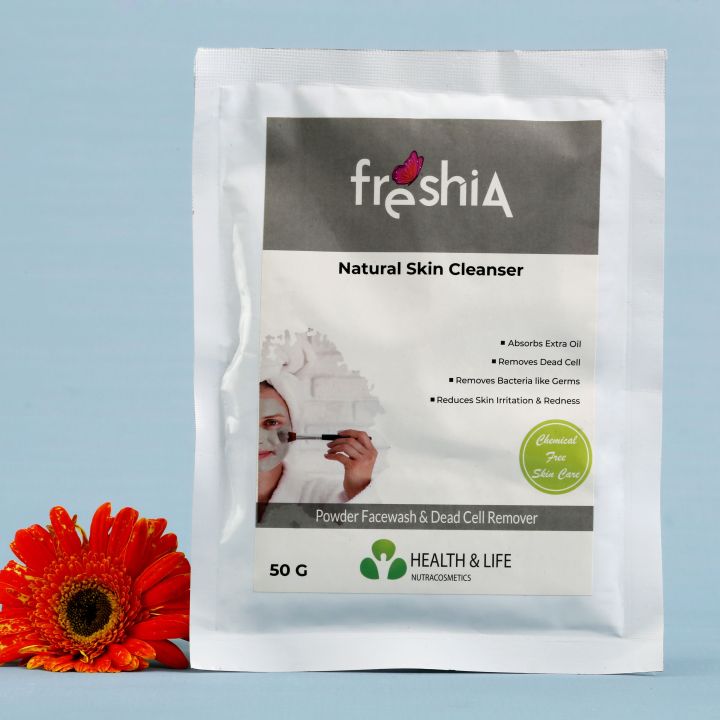 Freshia 50g Sachet Skin oiliness cleaners due to over sebum secretion ...
