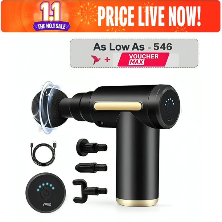 Mini Electric Massage Gun Portable Deep Tissue Massage Gun - Pain ...