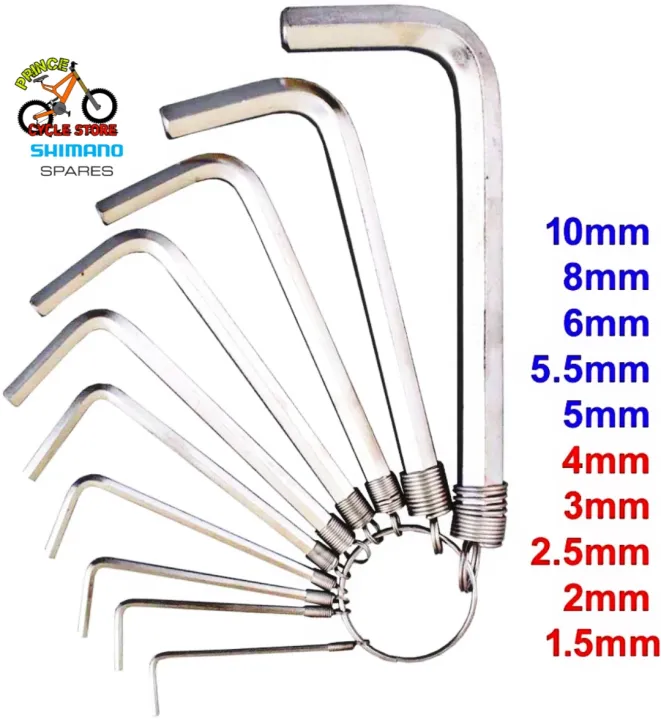 10 Pcs L Hex Key Wrench Set For Cycle Prince Cycle Store | Daraz.com.bd