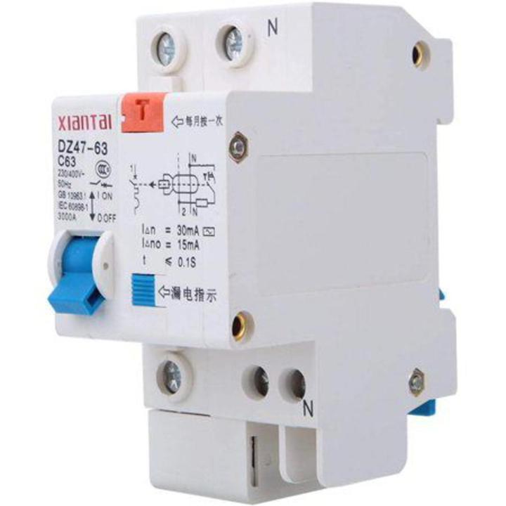 RCCB DZ-47-63A Residual current circuit breakers circuit breakers 1P + N 230V-400V 63A 4KA C ...