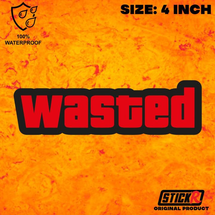 Wasted Waterproof Sticker Get Free Gift | Daraz.com.bd