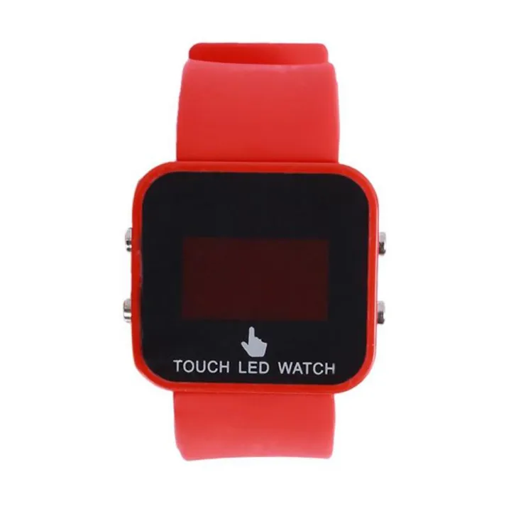 Red Rubber Touch LED Digital Watch for Boys | Daraz.com.bd