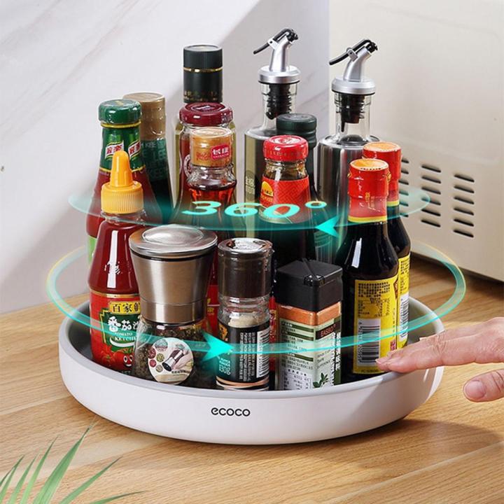 360° Rotating Spice Rack Organizer Seasoning Holder Kitchen Storage ...