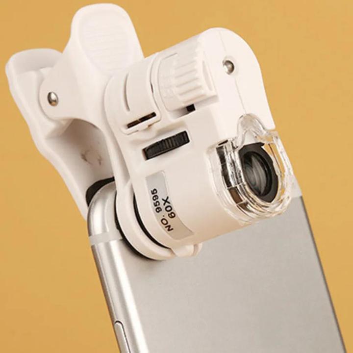 60X Mobile Phone Microscope Magnifier with LED Light Phone Universal ...