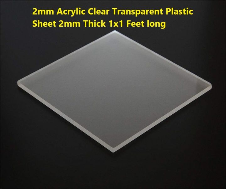 2x300x300mm Acrylic Sheet Clear Plastic Sheet Transparent 2mm Thick 1×1 ...