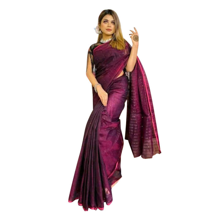 Stylish and Fashionable Half Silk Chumki Saree for Women - Perfect for ...
