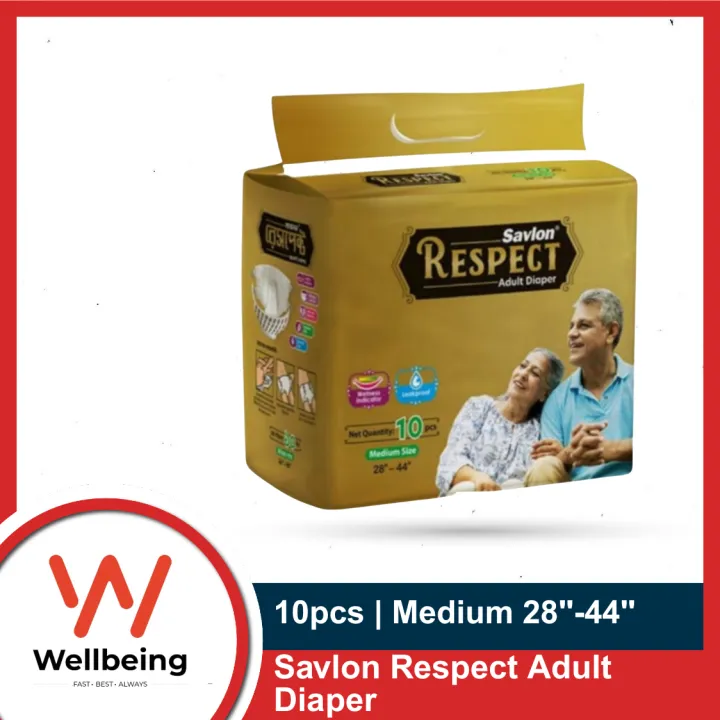 Savlon Respect Adult Diaper Medium 10 pcs | Daraz.com.bd