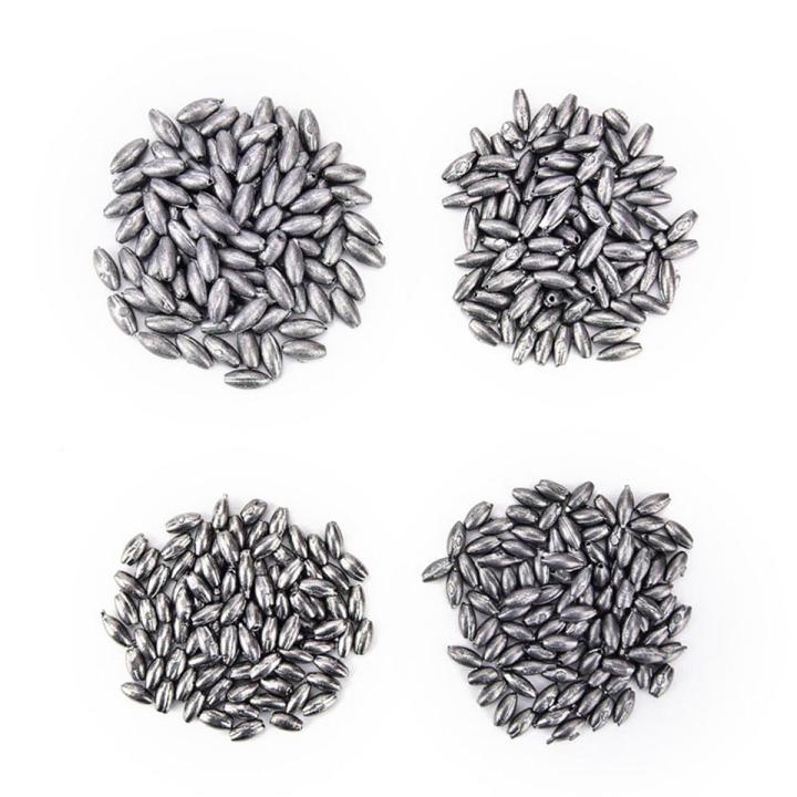 100Pcs/Pack Olive Shape Lead Sinkers Pure Lead Making Fishing Sinker ...